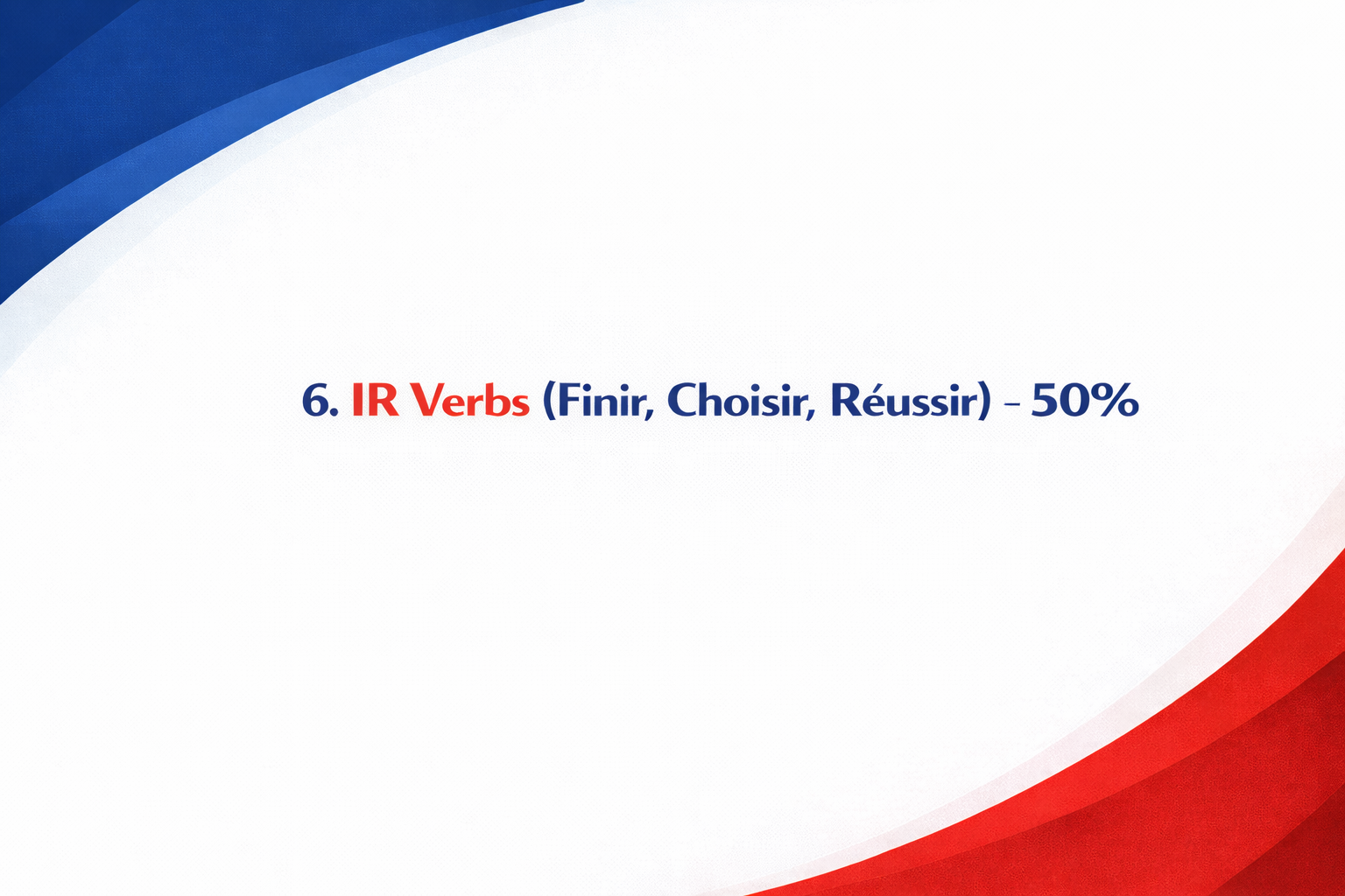 IR Verbs (Finir, Choisir, Réussir) - French IB Hub
